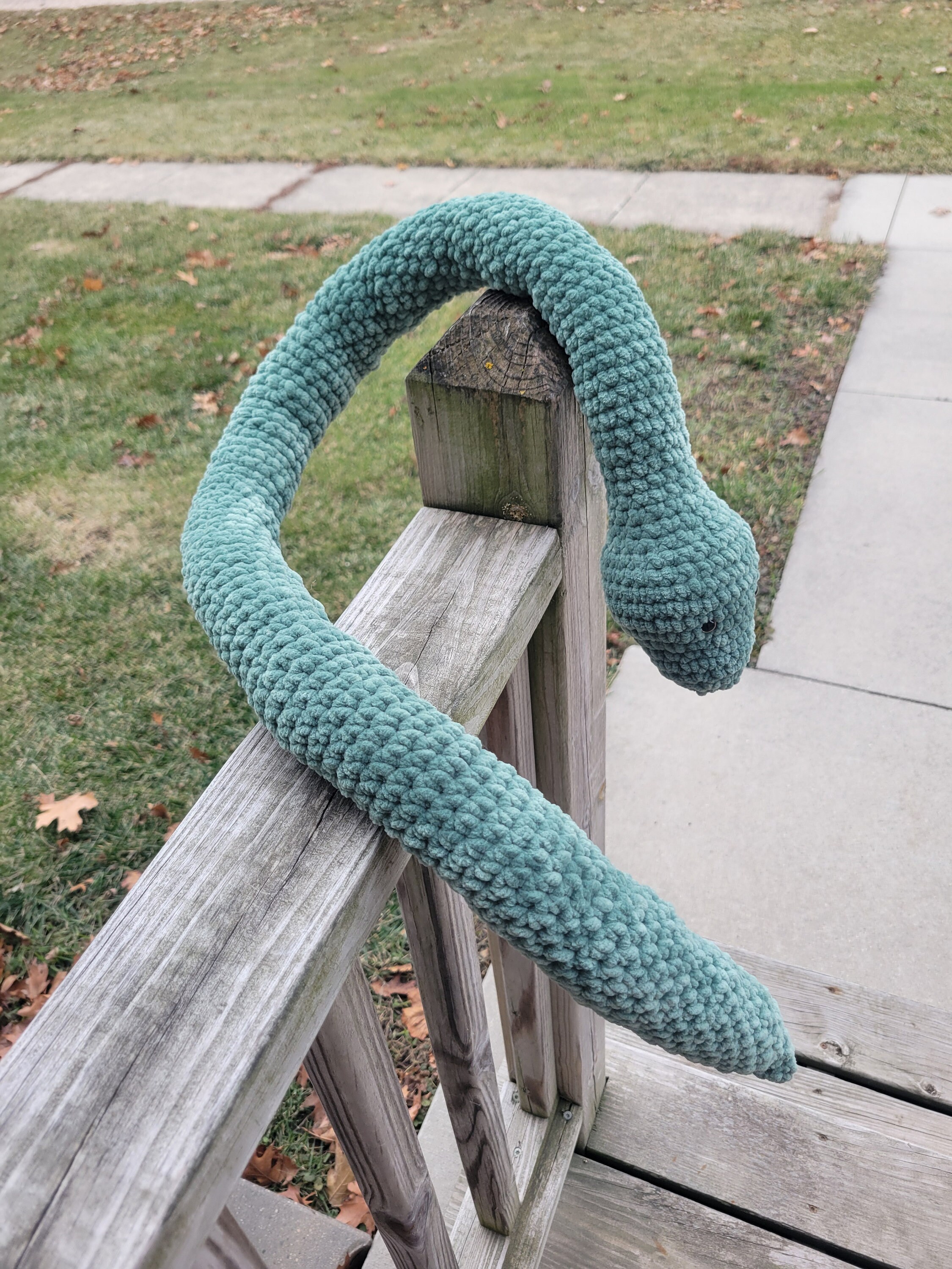 Crochet Large Snake Stuffy Customizable Handmade Plushie Amigurumi ...