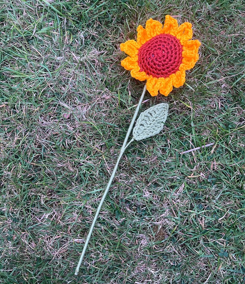 Crochet Sunflower for Bouquet Arrangements Sunflowers Fibre Art - Etsy