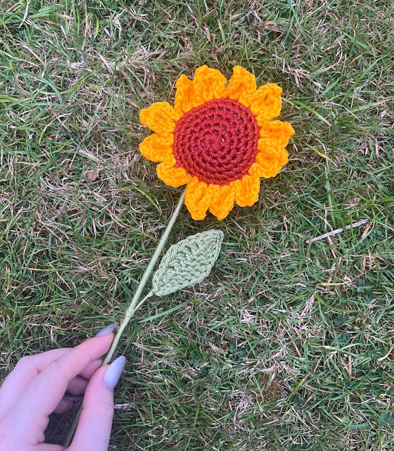 Crochet Sunflower for Bouquet Arrangements Sunflowers Fibre Art - Etsy