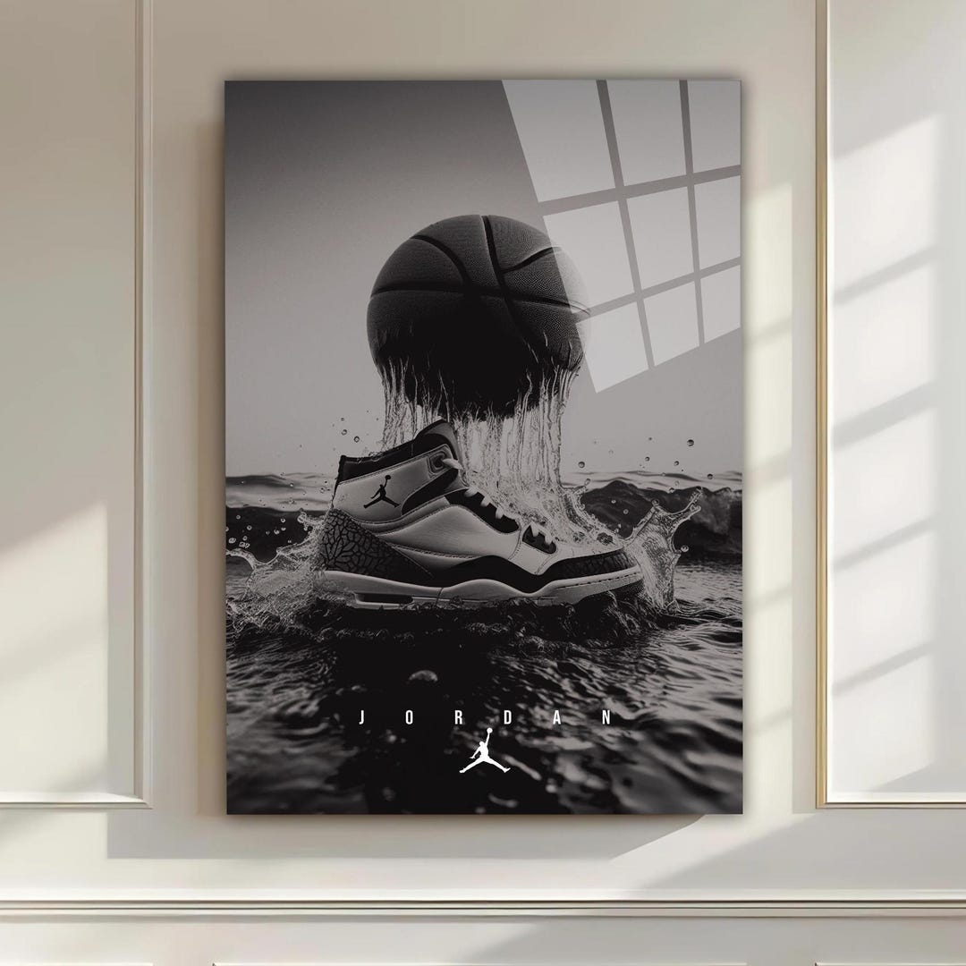 Nike Air Jordan, Just Do It Shoes Art Tempered Glass Printing | Custom ...