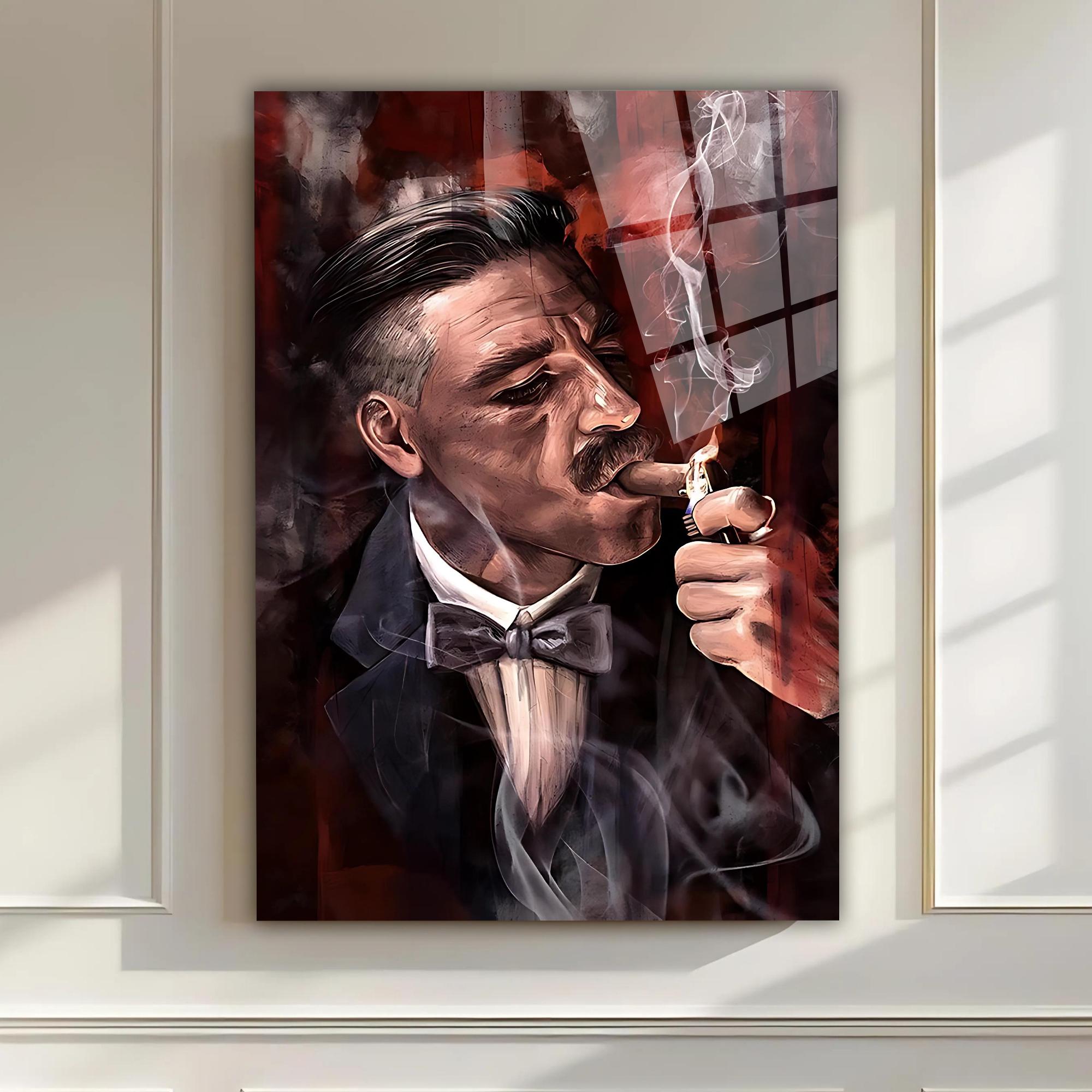 Peaky Blinders Design Tempered Glass Wall Art Wall Art life of Tree ...