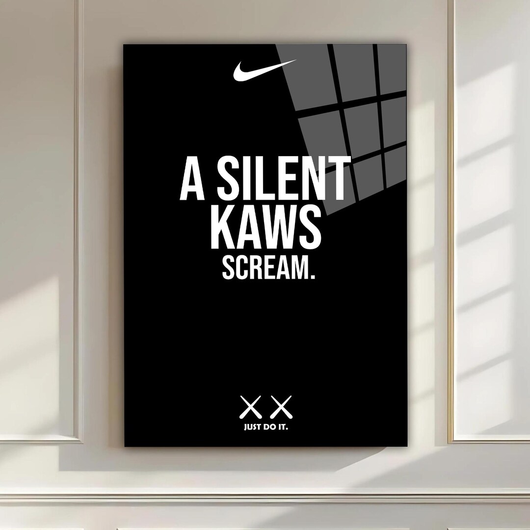 Kaws Tempered Glass Art Kaws Wall Decor for Home, Modern Art Print ...