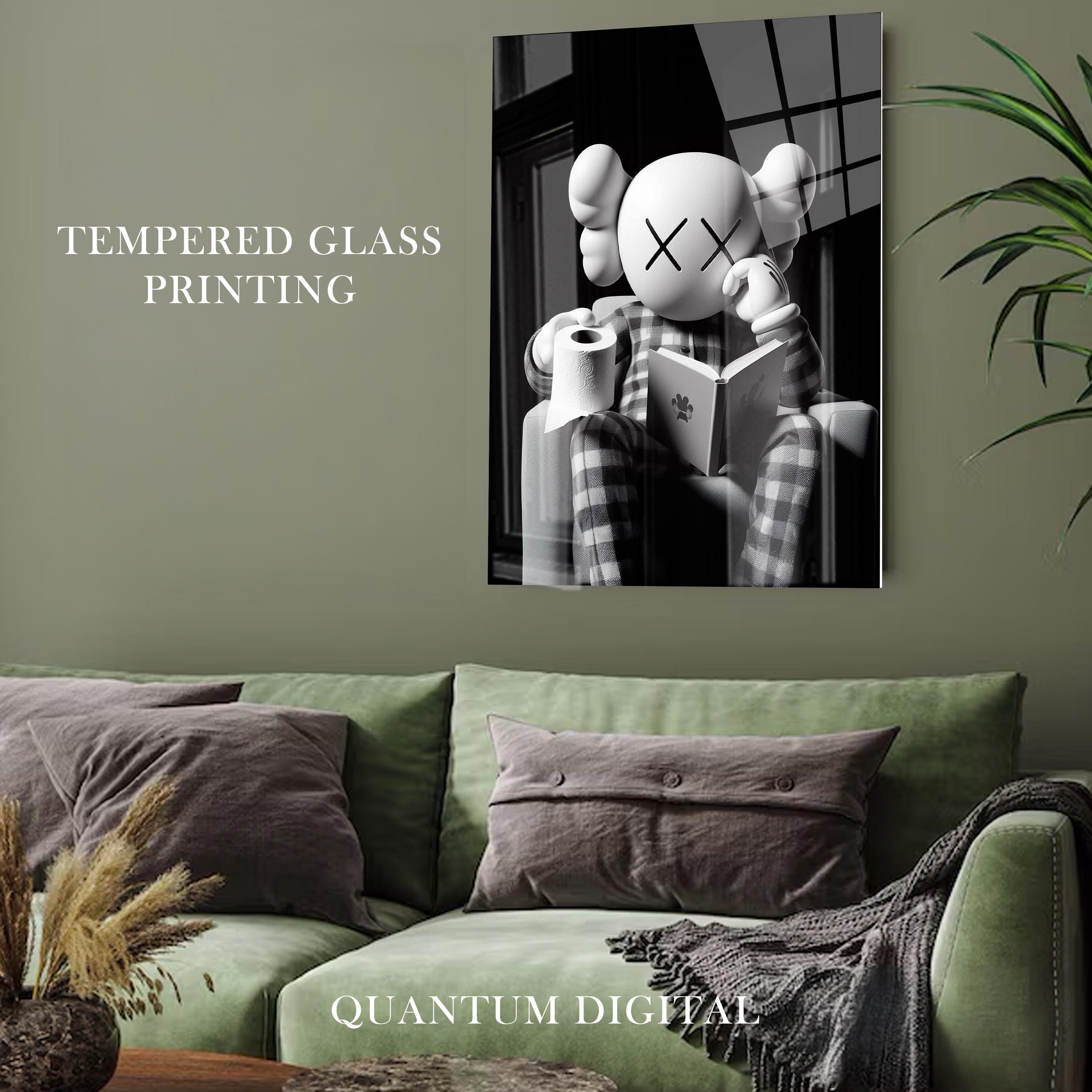 Kaws Tempered Glass Art Kaws Wall Decor for Home, Modern Art Print ...