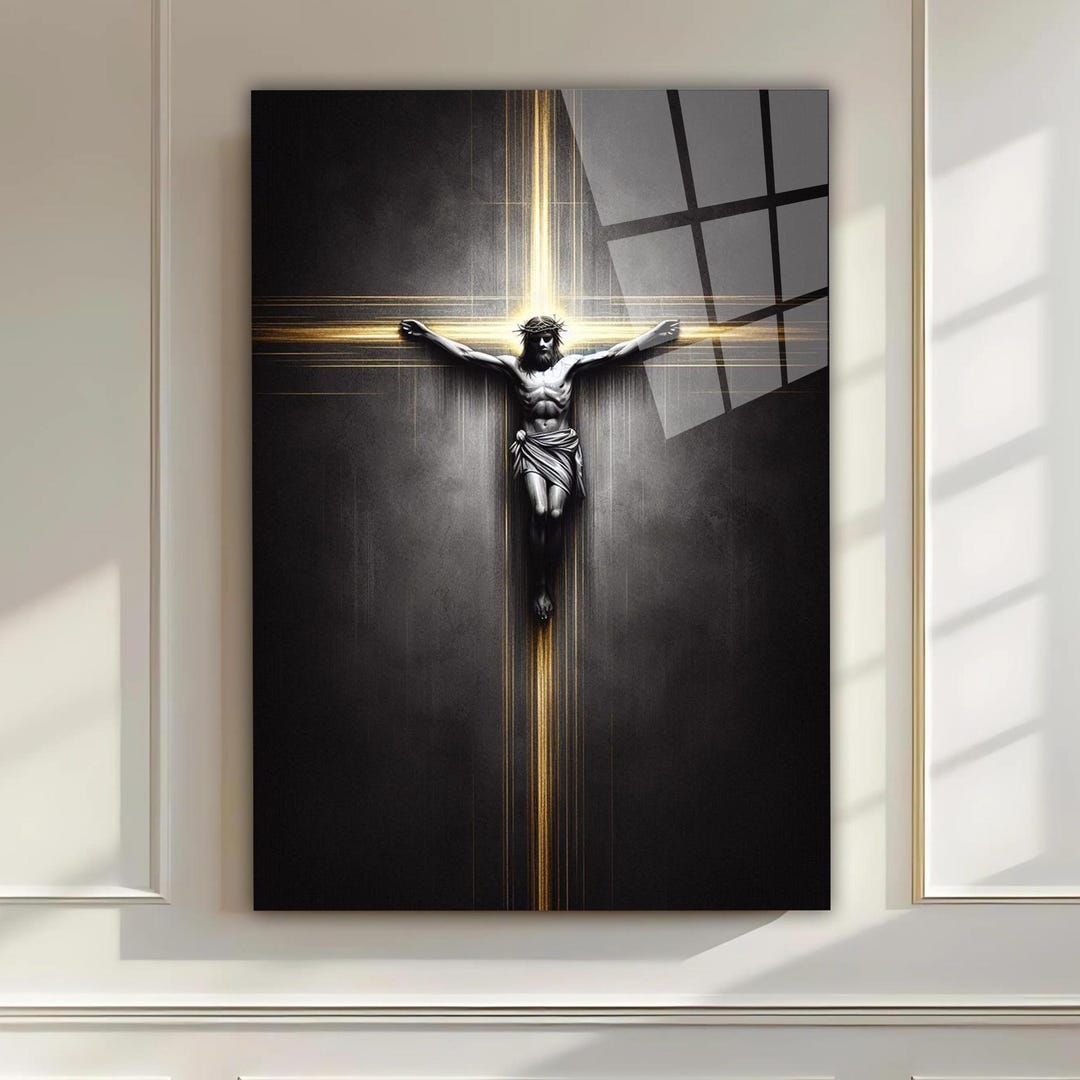 Jesus Tempered Glass Printing Inspirational Wall Art, Religious Decor ...