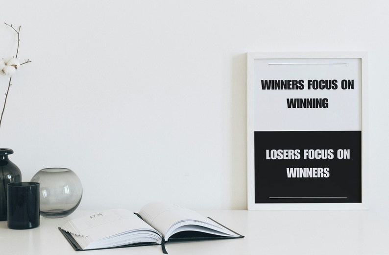 Motivational Poster - 'winners Focus on Winning' - Digital Download ...