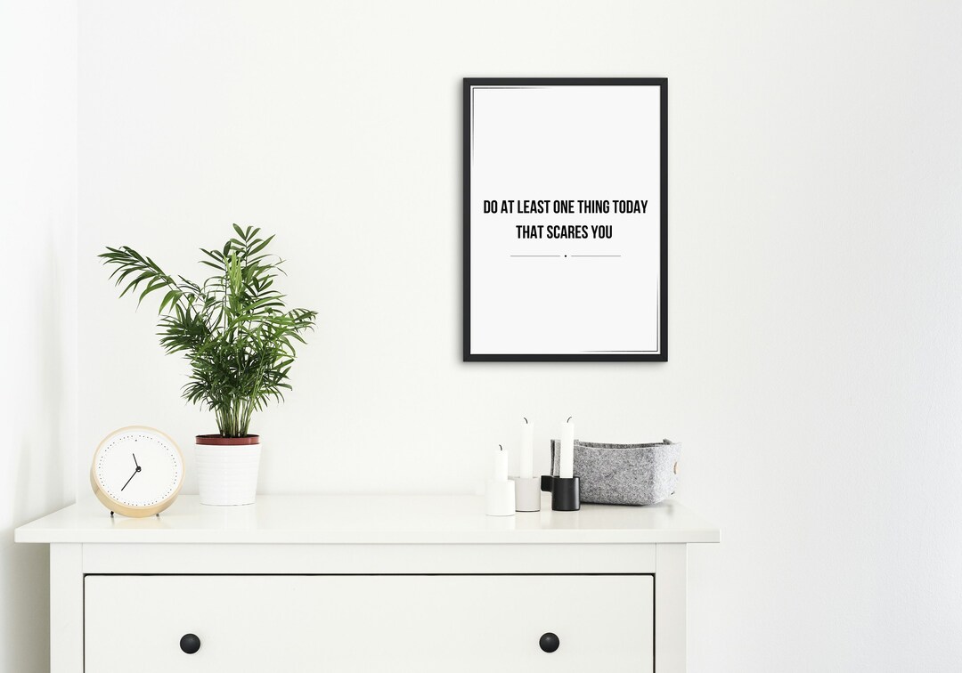 Do One Thing Today That Scares You - Motivation - Poster - Etsy