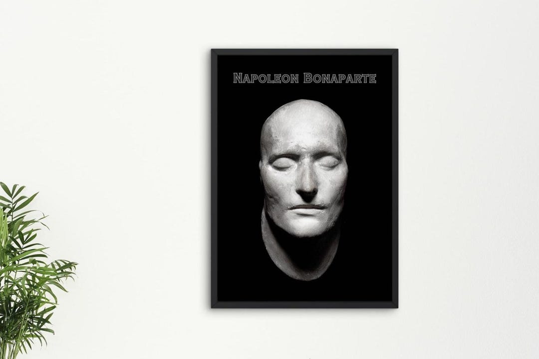 Napoleon Bonaparte Death Mask Poster, Historical Figure (digital ...