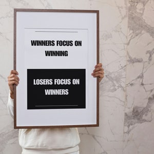 Motivational Poster - 'winners Focus on Winning' - Digital Download ...