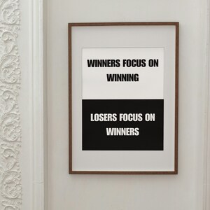 Motivational Poster - 'winners Focus on Winning' - Digital Download ...
