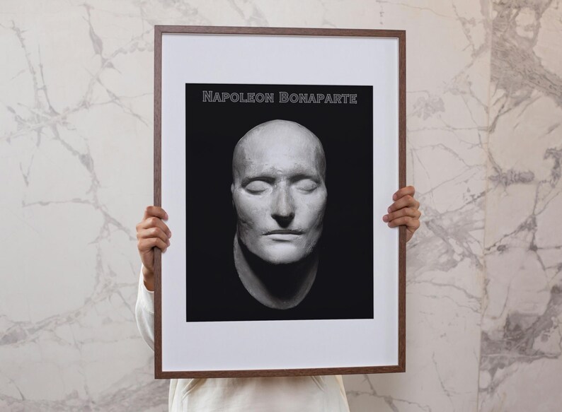 Napoleon Bonaparte Death Mask Poster, Historical Figure (digital ...