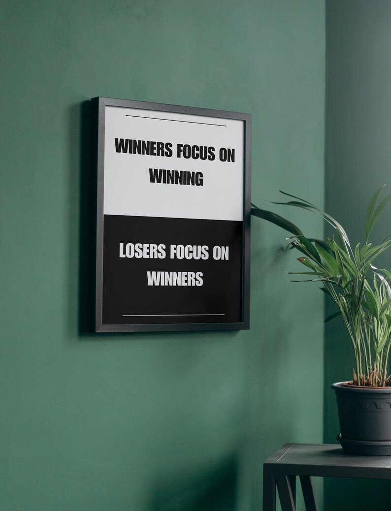 Motivational Poster - 'winners Focus on Winning' - Digital Download ...