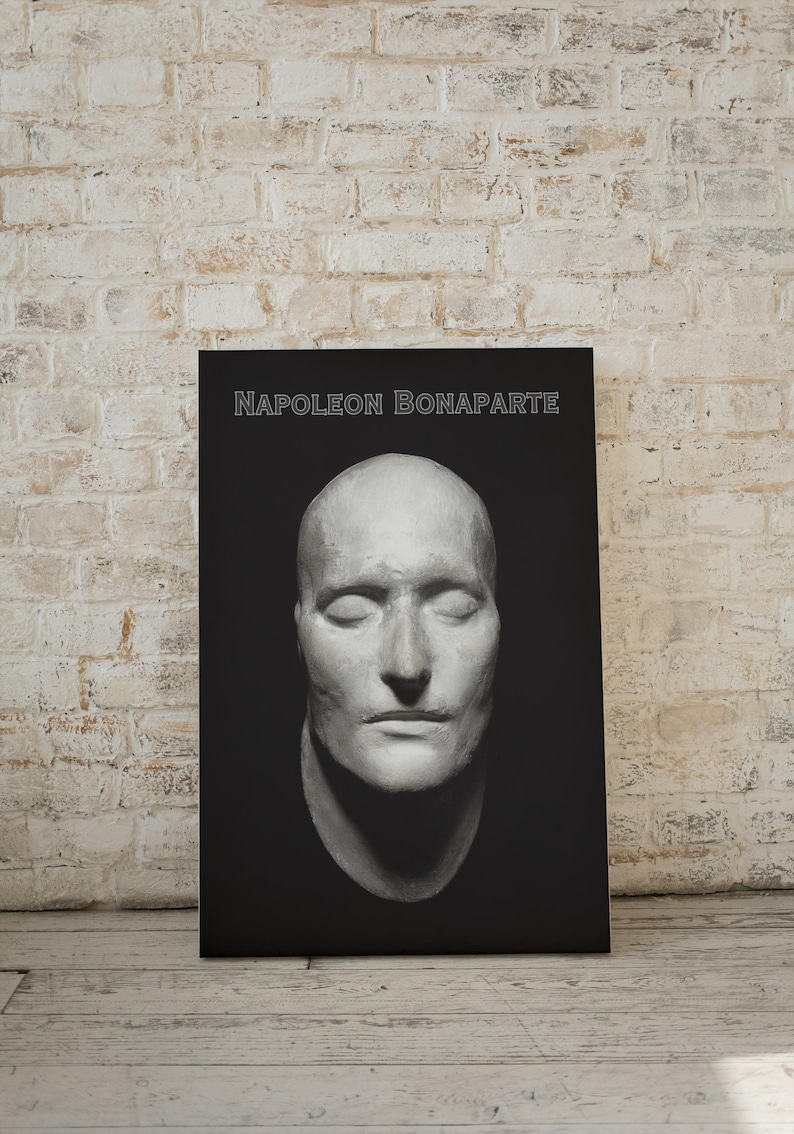 Napoleon Bonaparte Death Mask Poster, Historical Figure (digital ...