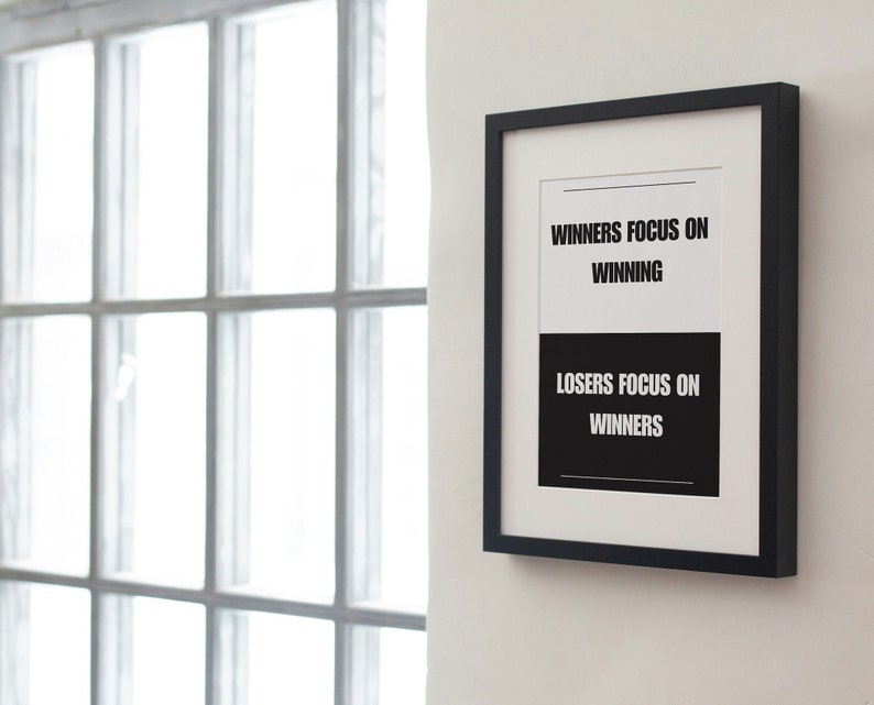 Motivational Poster - 'winners Focus on Winning' - Digital Download ...