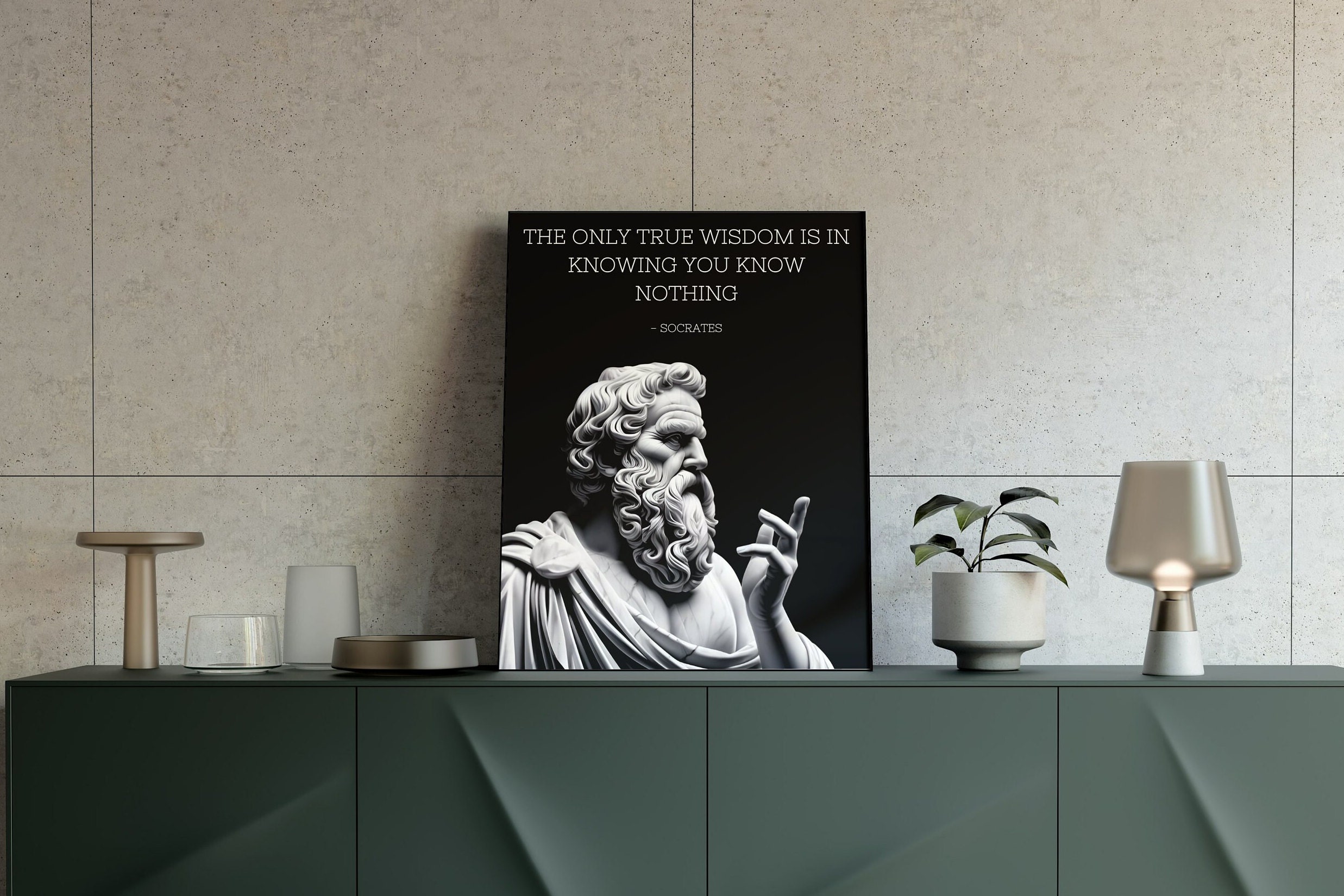 Socrates Poster the Only True Wisdom is in Knowing You Know Nothing ...