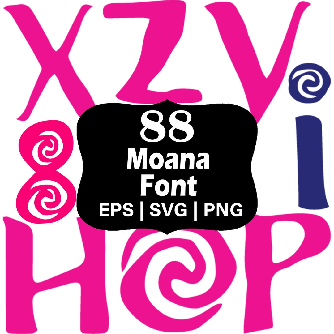 Moana Font Svg Moana Svg Moana Font Svg Moana Font Moana Font ...