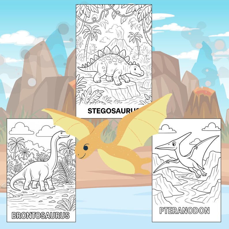 Printable Dinosaur Coloring Book | Fun and Educational Activity Pages ...