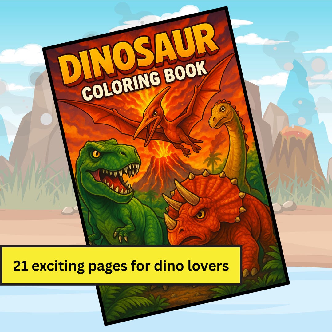 Printable Dinosaur Coloring Book | Fun and Educational Activity Pages ...