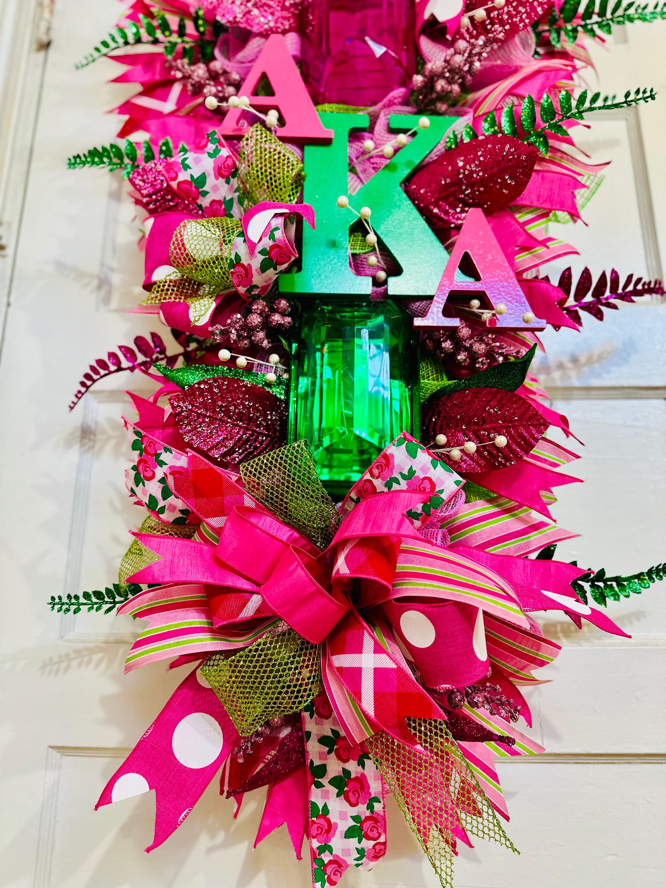 AKA Swag Wreath - Etsy