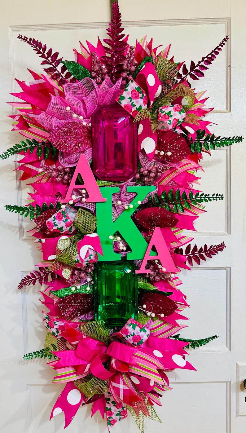 AKA Swag Wreath - Etsy