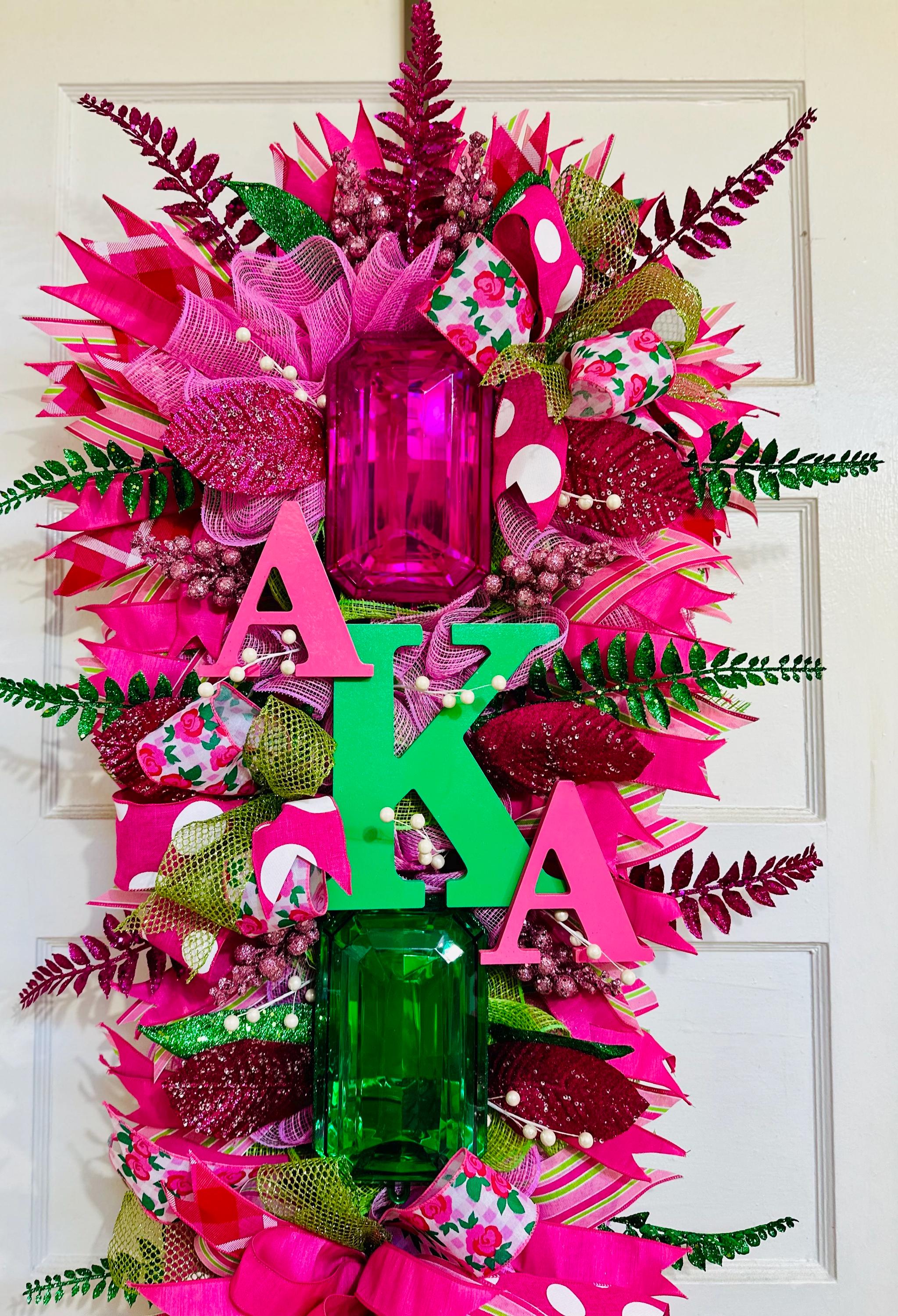 AKA Swag Wreath - Etsy
