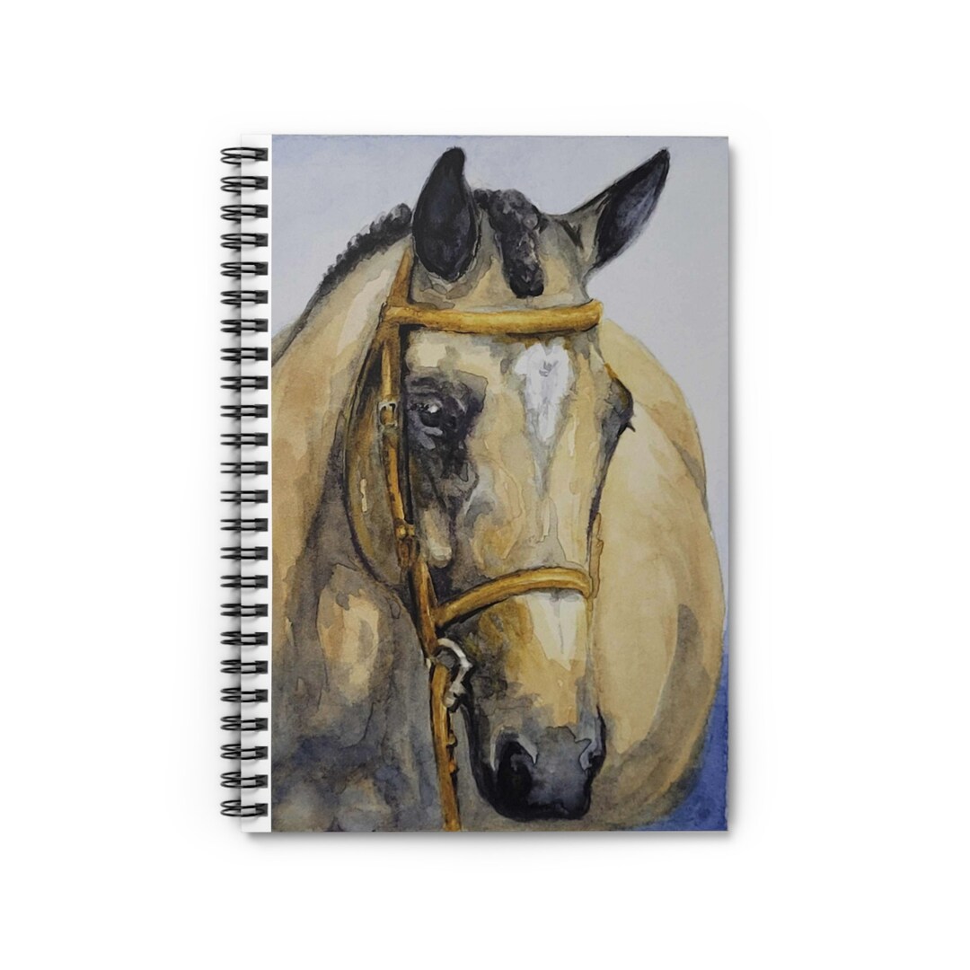Spiral Notebook Horse Print Notebook Bay Hunter Horse Painting ...