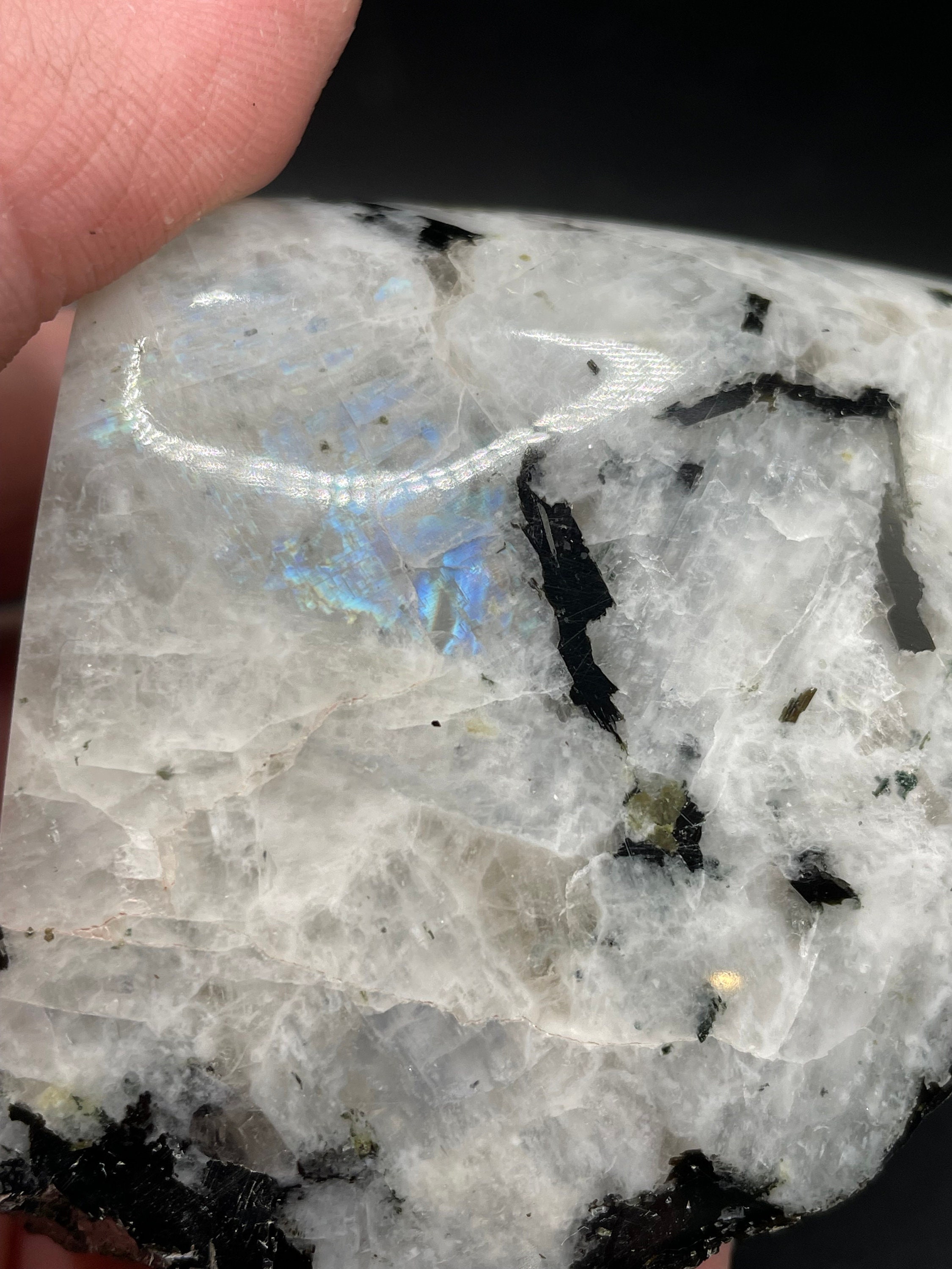 Rainbow Moonstone Crystal Polished Lots of Sparly Blue Pieces - Etsy