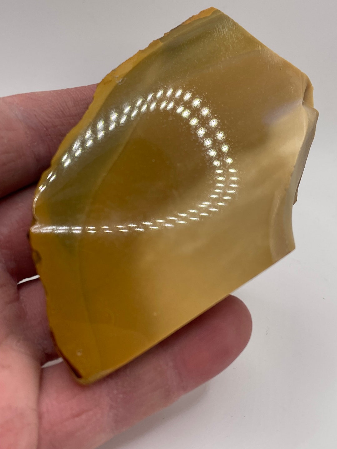 Semi Polished Yellow Mookaite Jasper Stone Piece - Etsy