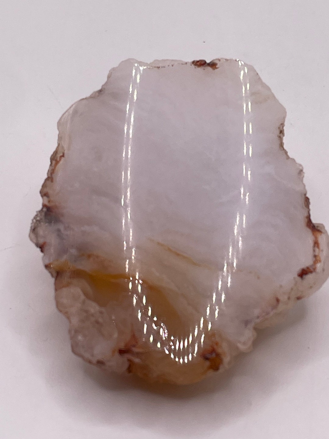 Desert Rose Chalcedony Geode Solid Polished End Fluorescent Swirly ...