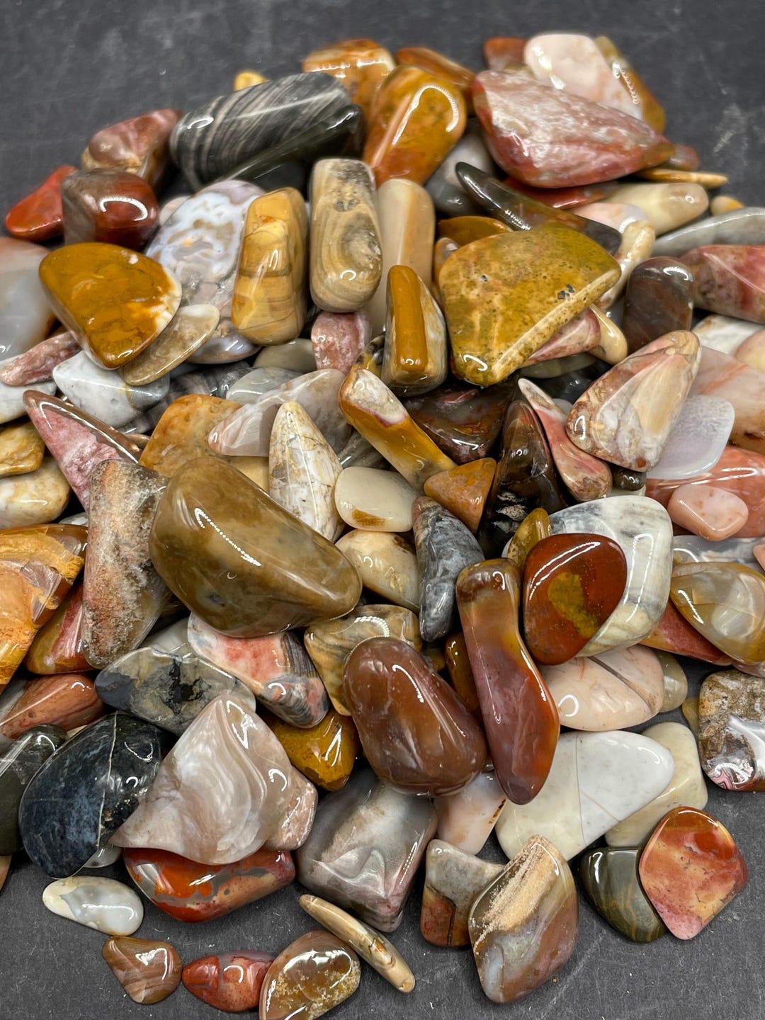 Ohio Rainbow Flint: Tumbled and Polished Chips and Pebbles, 6oz - Etsy