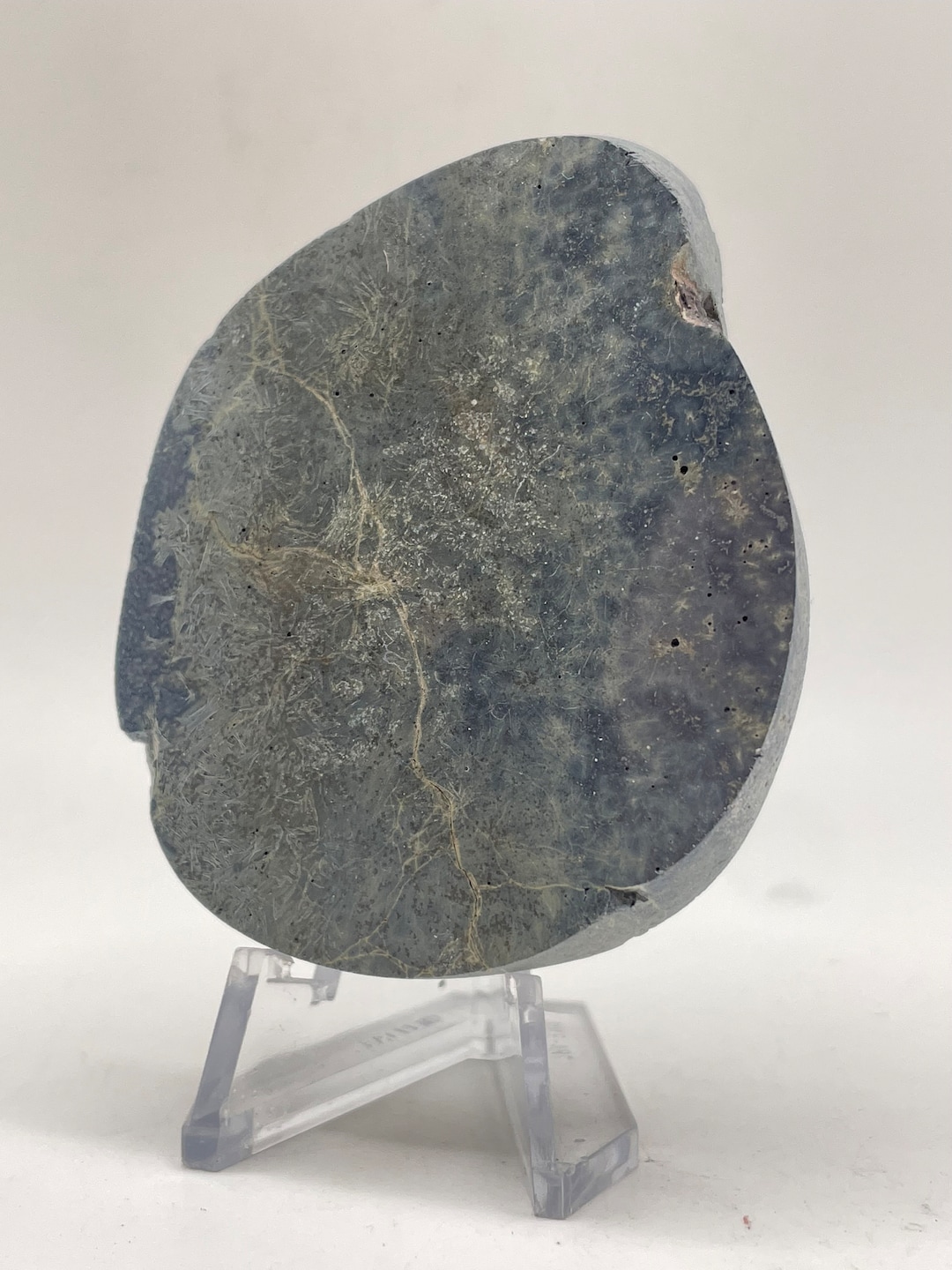 Slag Glass Slab Green and Blue Polished Metalic Glass Slice Old Iron ...