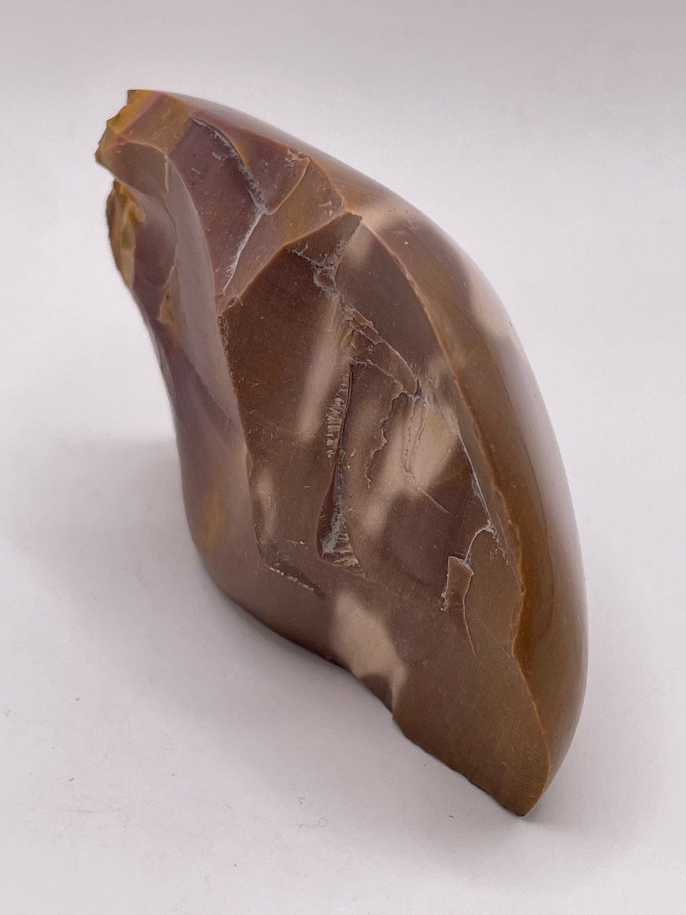 Mookaite Jasper Stone Yellow, Purple, and White Wide Polished Standing ...