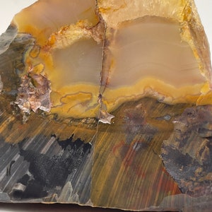 Ohio Rainbow Flint Stone Large Crystal With White and Yellow Banding ...