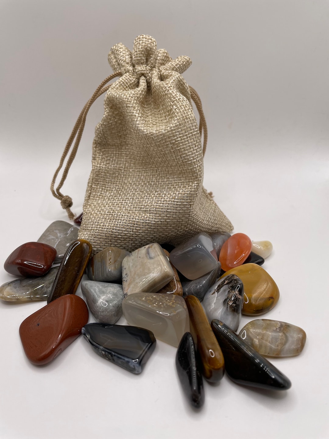 Sack of Rocks Assortment of Agate, Jasper, Chalcedony, Quartz, Chert ...