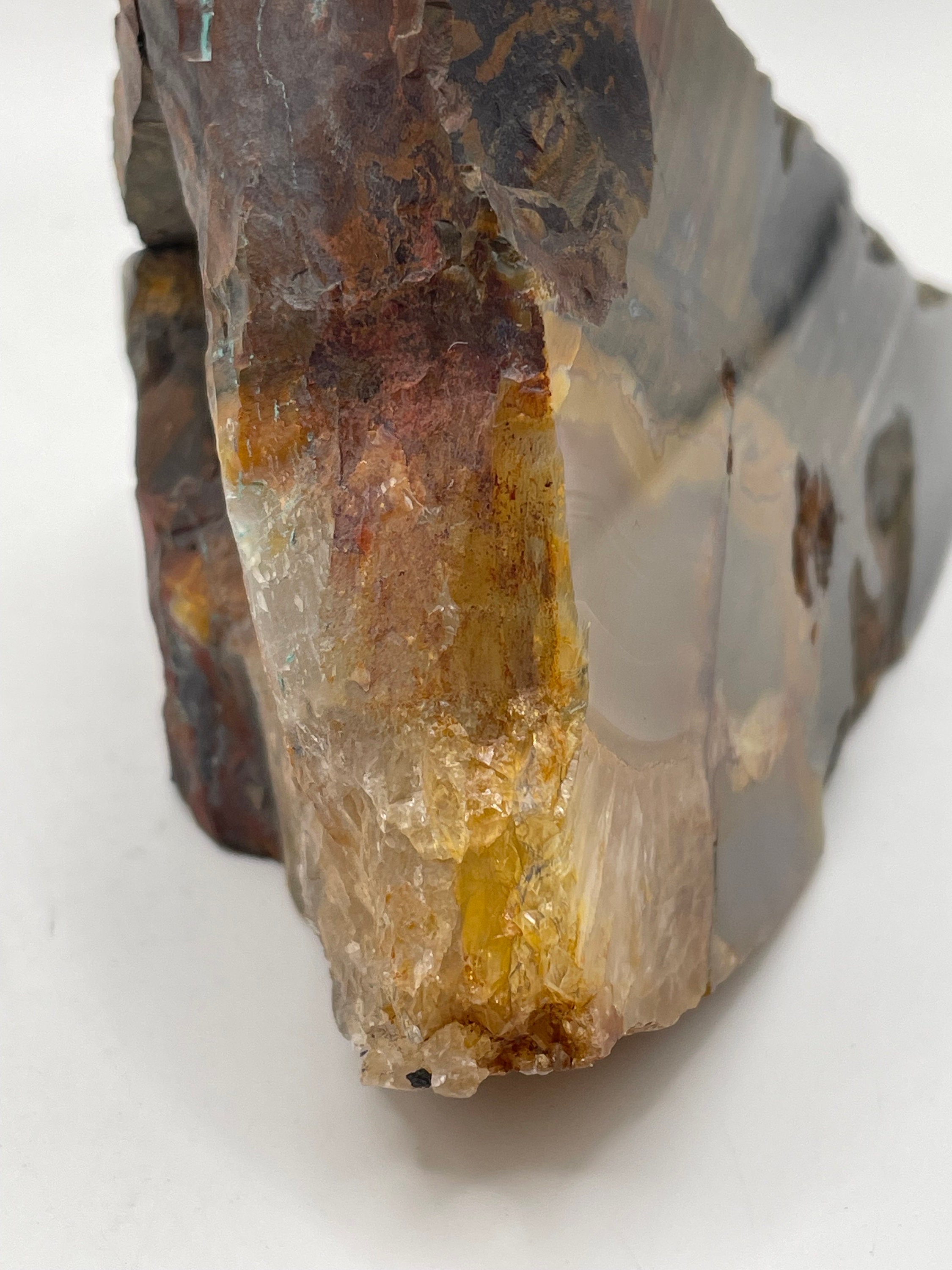 Ohio Rainbow Flint Stone Large Crystal With White and Yellow Banding ...