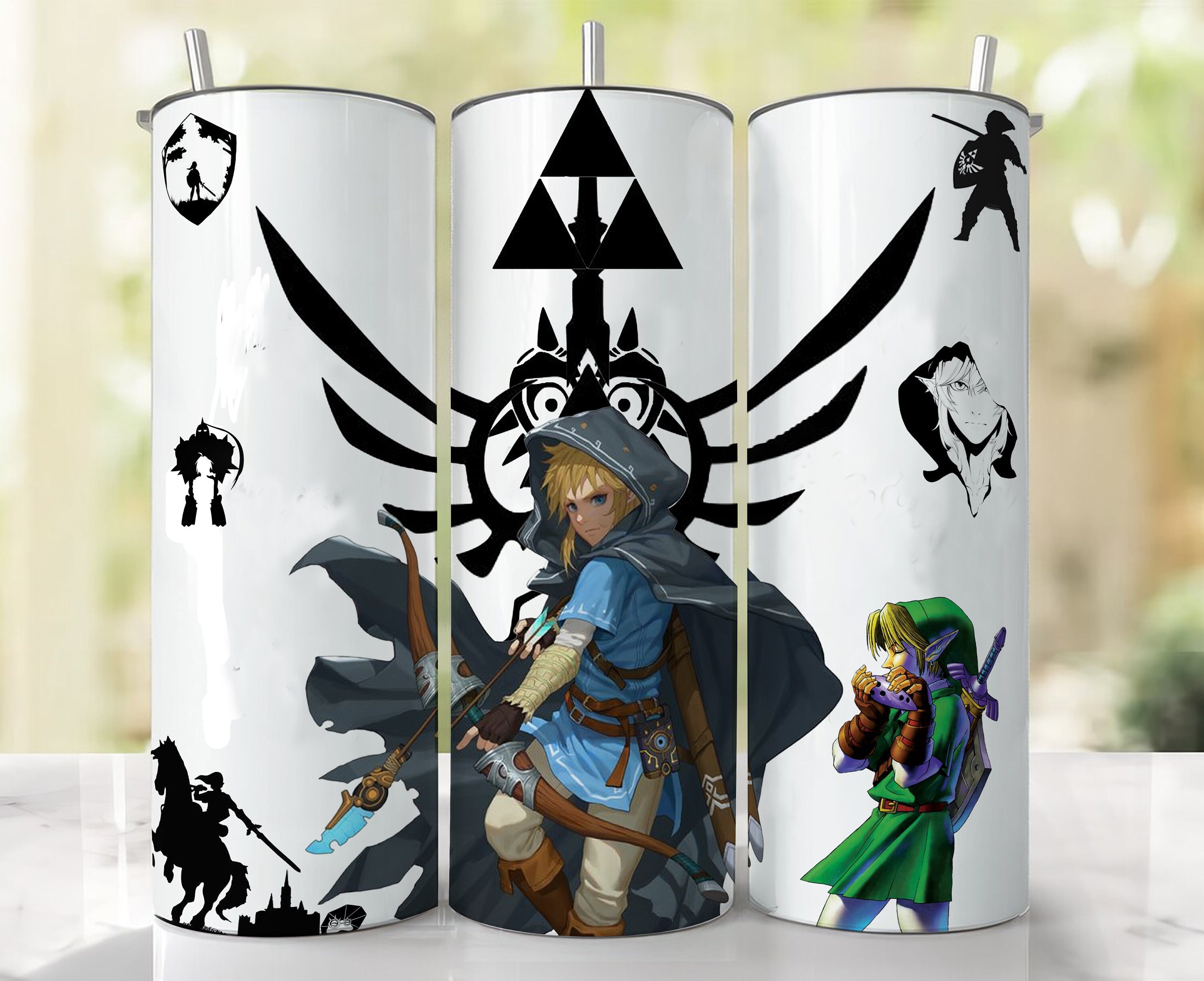 Legend of Zelda 20oz Tumbler Wrap PNG Sublimation Prints Link Tumbler ...