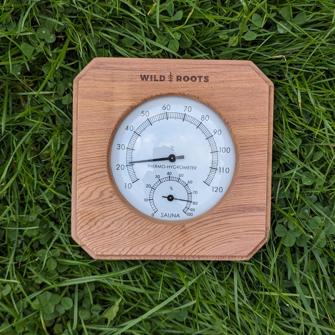 Sauna Thermometer Hygrometer Red Cedar Wood - Etsy