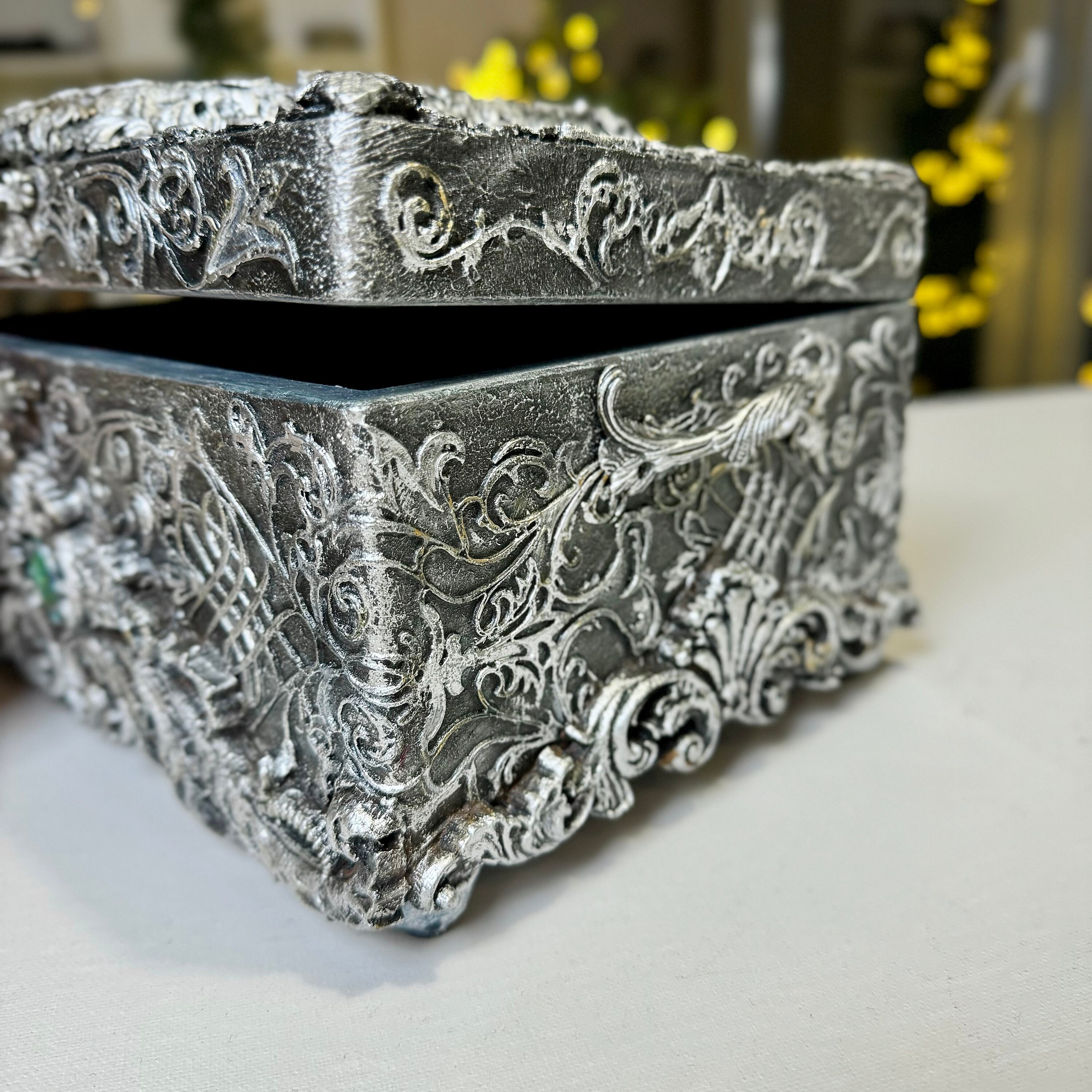 Handmade Wooden Box Keepsake Storage, Jewelry Decorative Art Organizer ...