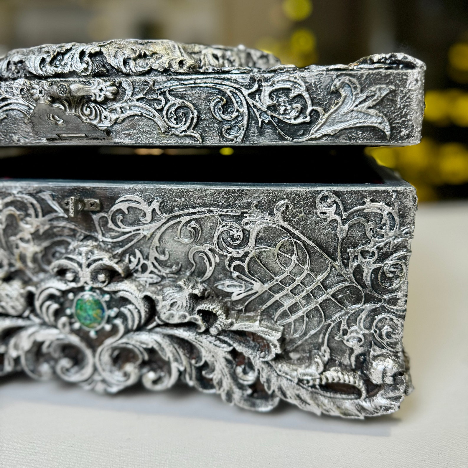 Handmade Wooden Box Keepsake Storage, Jewelry Decorative Art Organizer ...