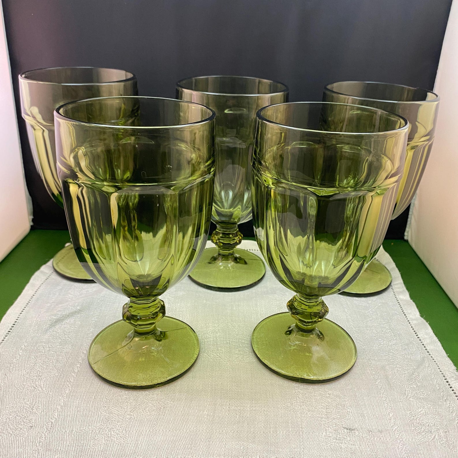 Libbey Duratuff Gibraltar Olive Green Iced Tea Goblet, Set of 4 - Etsy