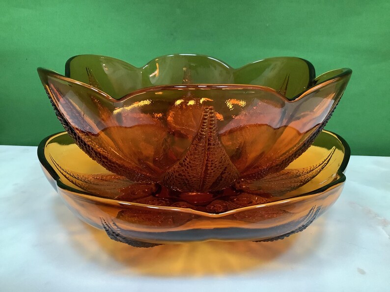 Anchor Hocking Amber Renaissance Beaded Lead Bowl Bowl Set - Etsy