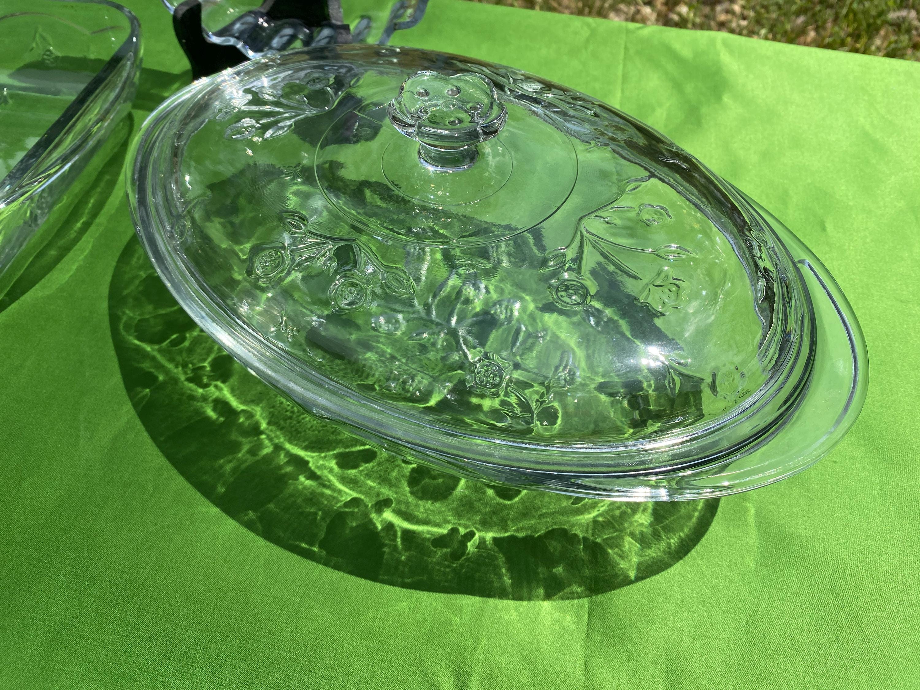Vintage Anchor Hocking Clear Glass Savannah Pattern Baking Set - Etsy