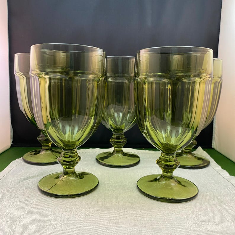 Libbey Duratuff Gibraltar Olive Green Iced Tea Goblet, Set of 4 - Etsy