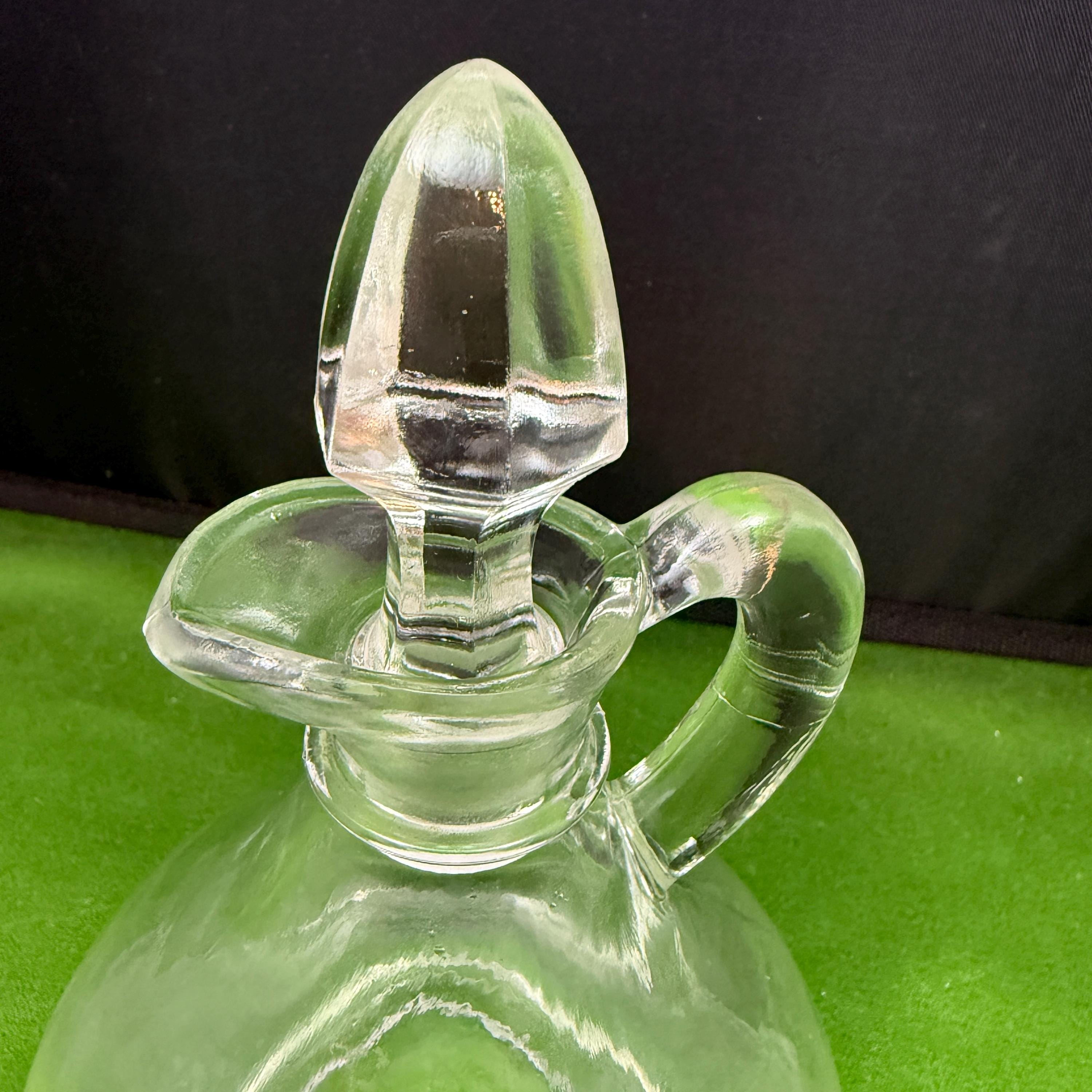 Vintage Anchor Hocking Clear Glass Oil or Vinegar Cruet - Etsy