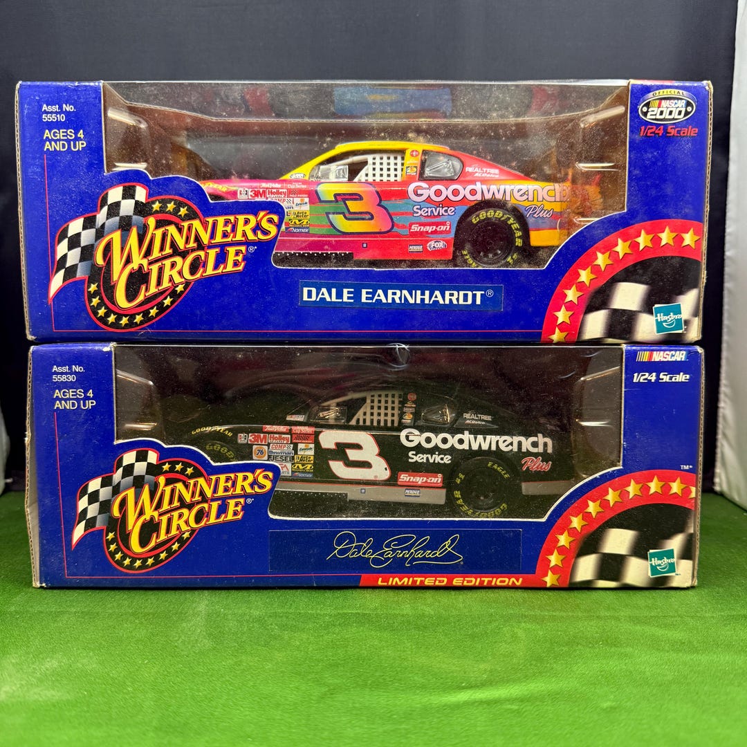 Vintage 2000 NASCAR Dale Earnhardt Winners Circle 1:24 Die Cast 3 ...