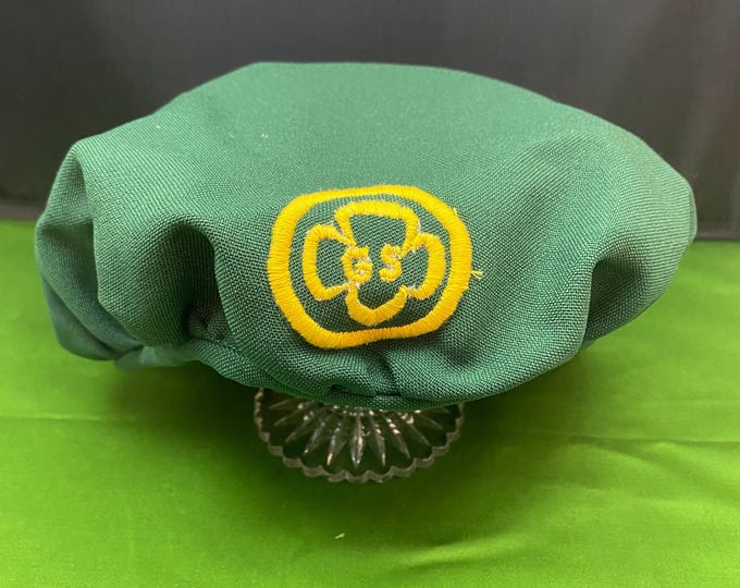 Vintage Twill Girl Scout Beret W/ Yellow Embroidered Logo - Etsy
