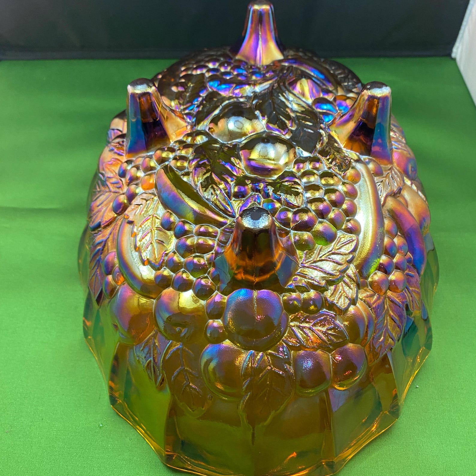 Colony Centerpiece Carnival Glass, Amber, MCM - Etsy