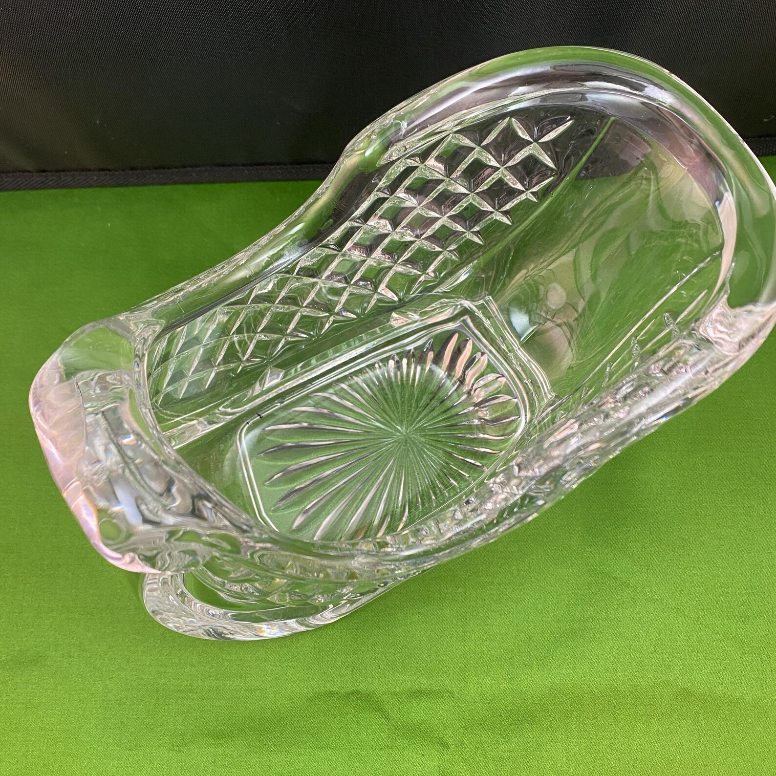 Lead Crystal Santa Sleigh; Candy, Cookie, or Decor Dish - Etsy