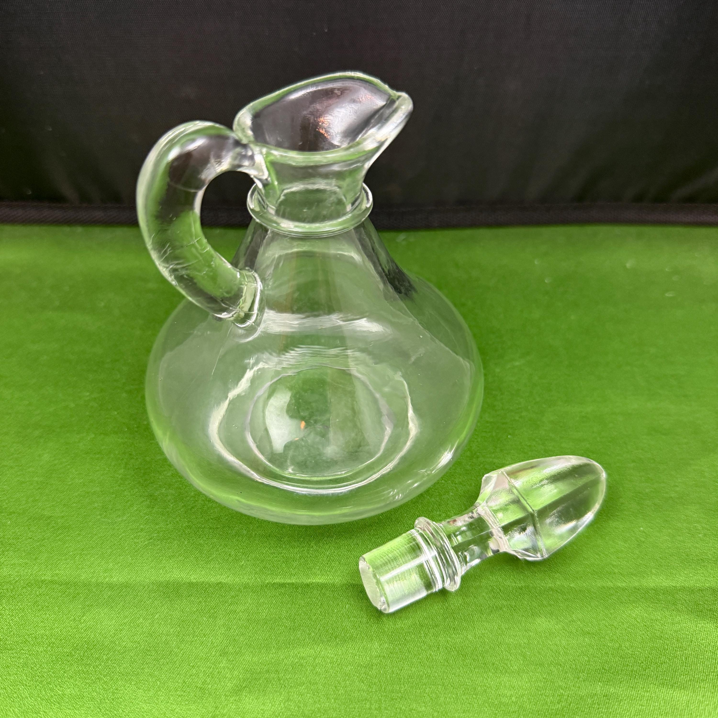 Vintage Anchor Hocking Clear Glass Oil or Vinegar Cruet - Etsy