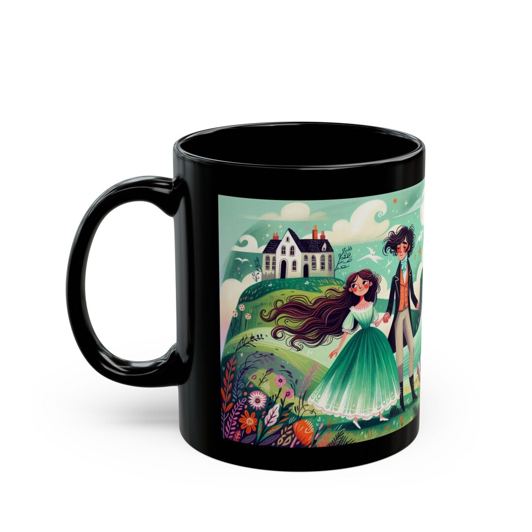 Wuthering Heights Mug: Gothic Cathy & Heathcliff Coffee Cup (11oz, 15oz ...