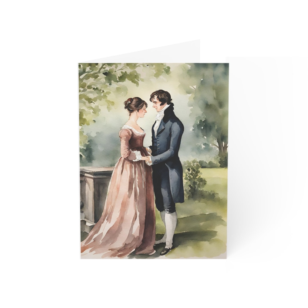Pride and Prejudice Greeting Cards: Darcy & Elizabeth Watercolor ...